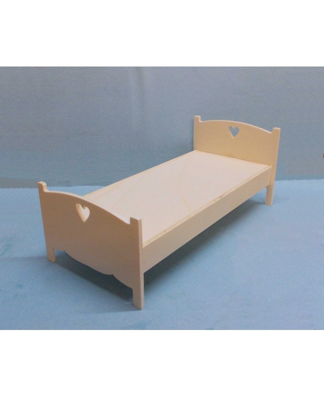 Lit barbie GIRLY miniature pour poupée manequin 1/6ème (30cm)